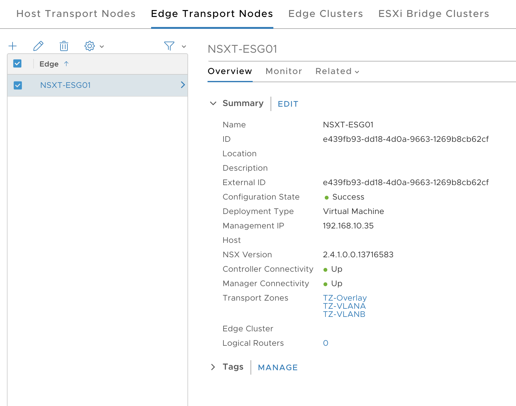 NSX-T Lab: Edge Node – vDives