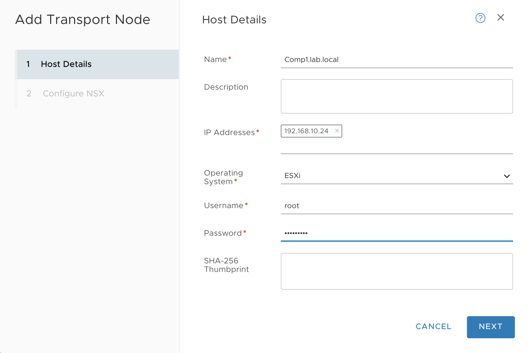 NSX-T Lab: Host Transport Nodes - vDives