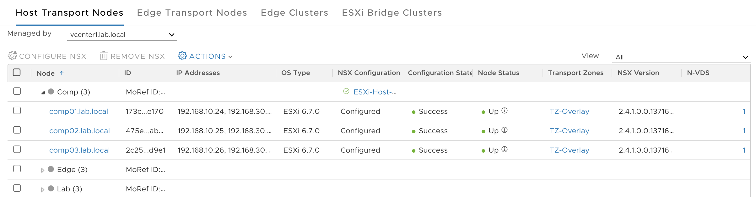 NSX-T Lab: Host Transport Nodes - vDives
