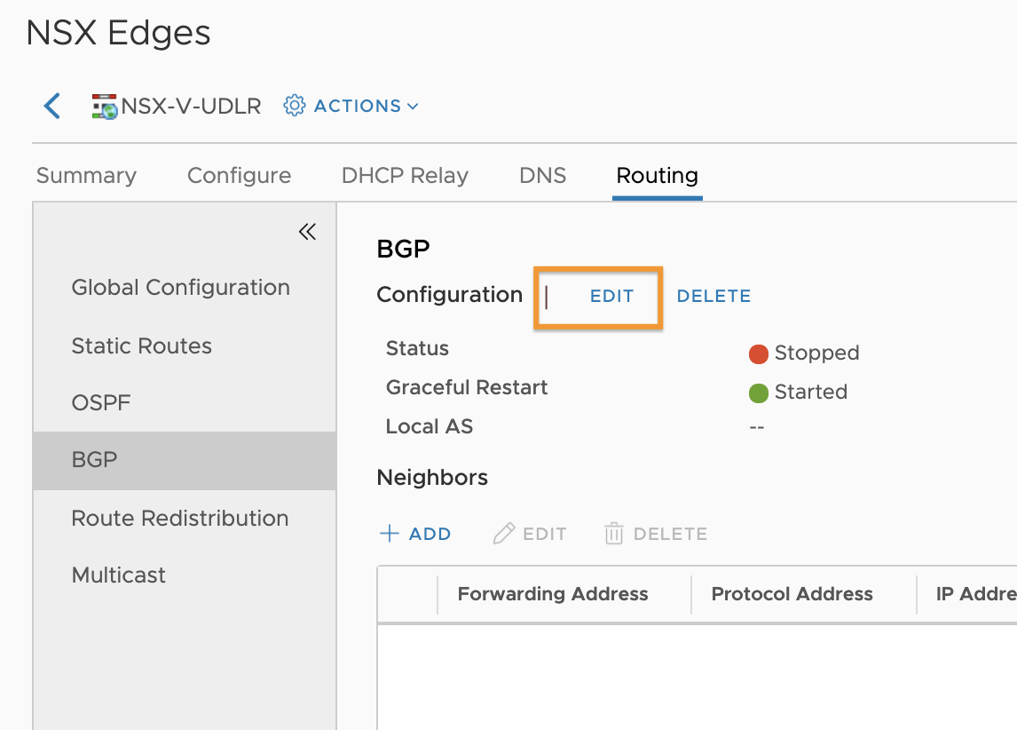 NSX-V Lab: ESG Routing Configuration - vDives