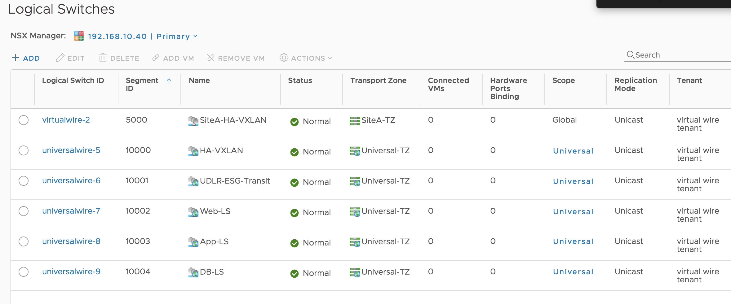 NSX-V Lab: Logical Switches - vDives