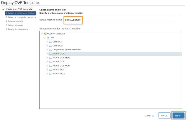 AVI/ALB Lab: AVI Controller Deployment - vDives