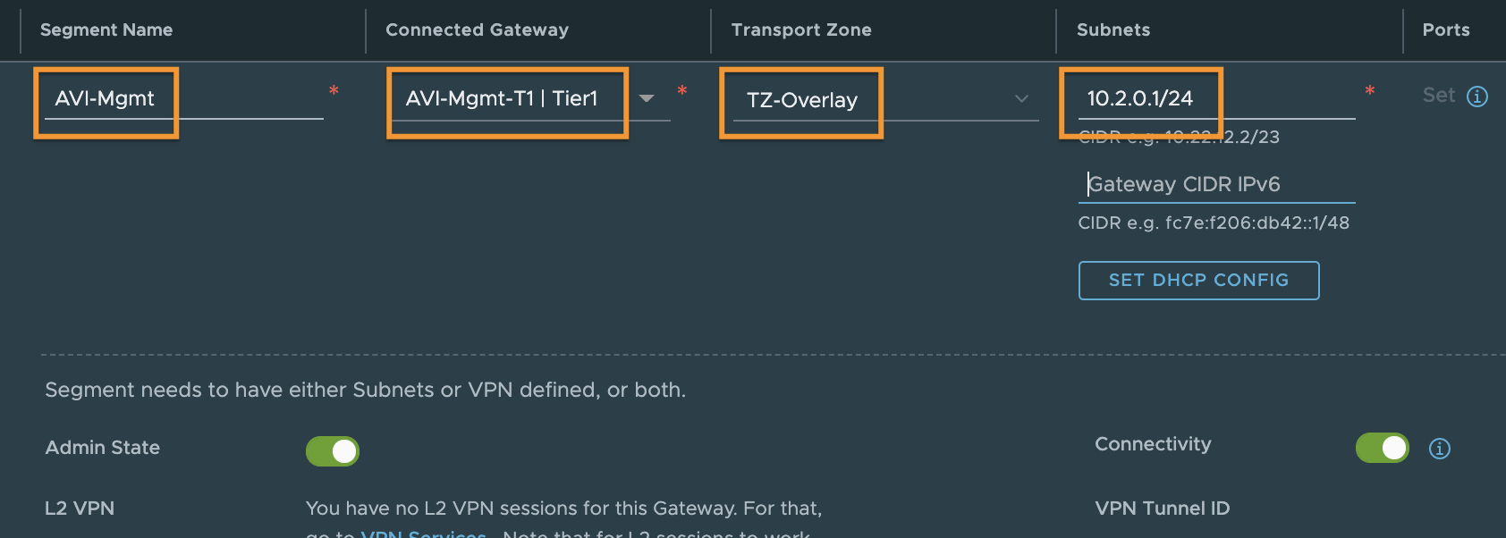 AVI/ALB Lab: NSX-T Segments - vDives