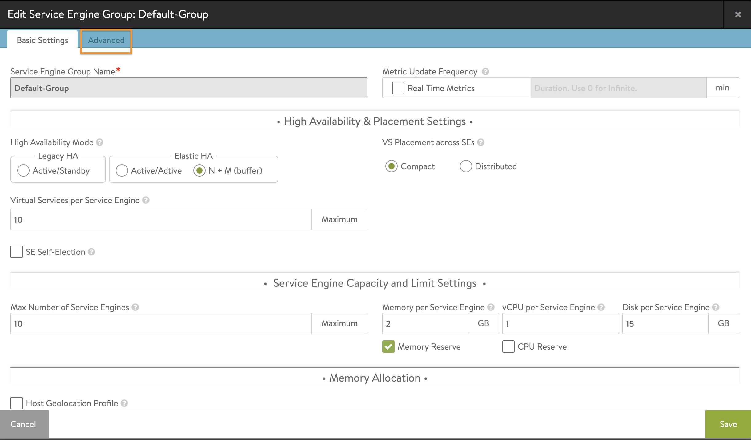 AVI/ALB Lab: SE Group Configuration – vDives