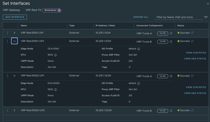 NSX-T T0 VRF Lite / Gateway - vDives