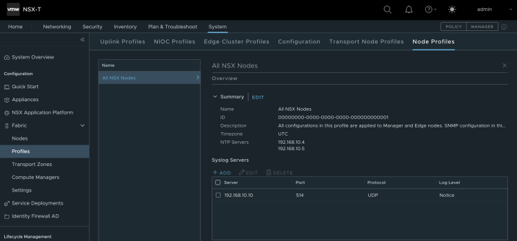NSX-T Syslog Configuration Revisited - vDives
